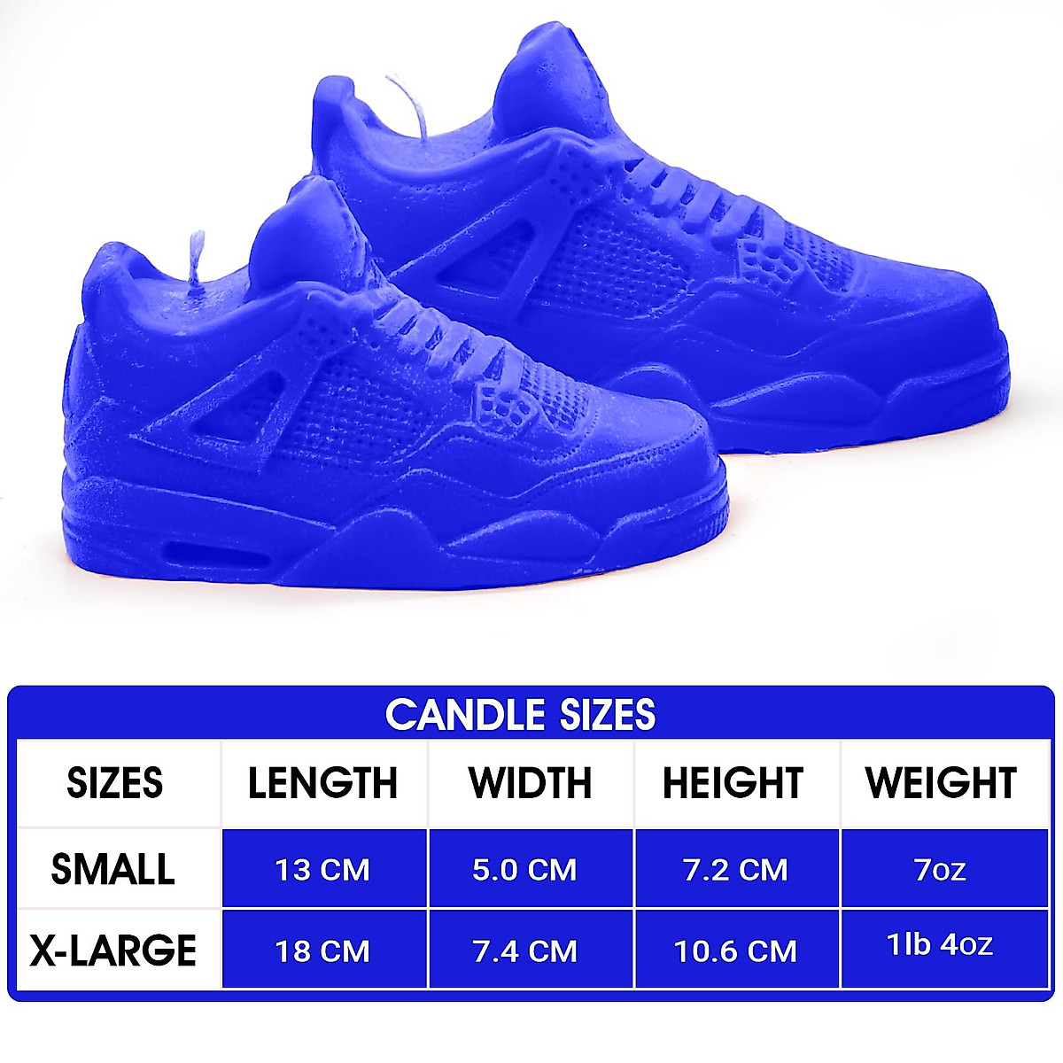 Sneaker Candle for Sneakerhead - Shoe Candle Gifts for Sneaker Heads, A Impressive Realistic Detail, Cake Topper Fun Gift A_J4 (Small, Blue)