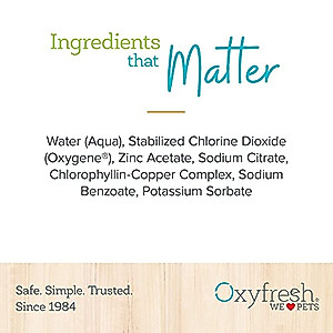Oxyfresh Premium Pet Dental Care Solution Pet Water Additive: Best Way to Eliminate Bad Dog Breath and Cat Bad Breath - Fights Tartar & Plaque - So Easy, Just Add to Water! Vet Recommended 16 oz.