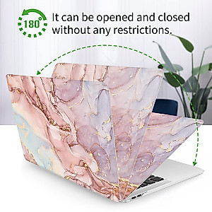 Watbro Compatible with MacBook Air 13 Inch Laptop Case 2020 2019 2018 Release A2337 M1/A2179/A1932,Colorful Marble Case with Keyboard Cover Skin for MacBook Air 2020 with Touch ID