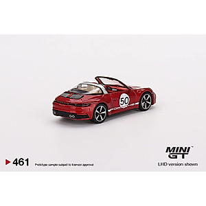 True Scale Miniatures Model Car Compatible with Porsche 911 Targa 4S Cherry Red Limited Edition 1/64 Diecast Model Car MGT00461