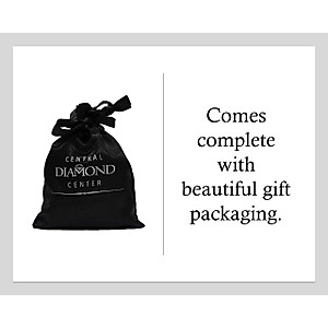 Central Diamond Center Earring Jacket in Sterling Silver made with Pure Brilliance Zirconia - Platinum Plated