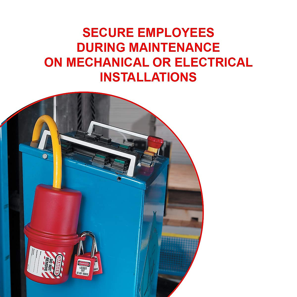 Master Lock 488 Lockout Tagout Electrical Plug Lockout, 220 - 550 Volts,Red