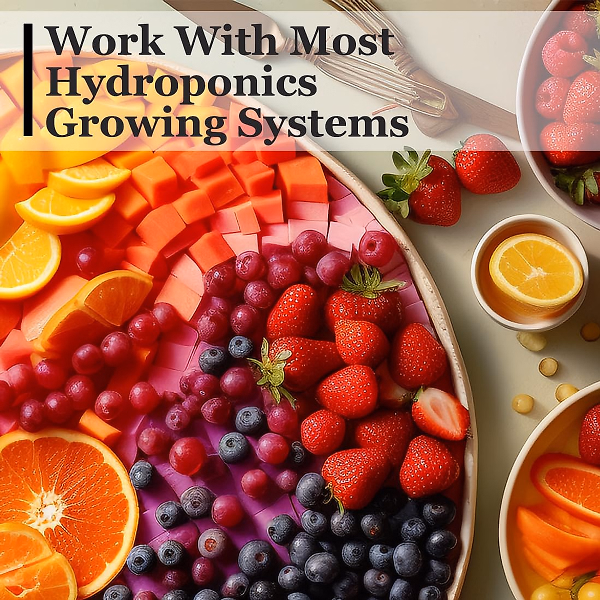 Hydroponics Supply Seed Pods Kit for Growing System, Seed Starter Pods for Indoor Garden, 50pcs Grow Sponges for AeroGarden, 15 Baskets, A&B Hydroponic Nutrients, Work with Idoo and Other Hydroponics