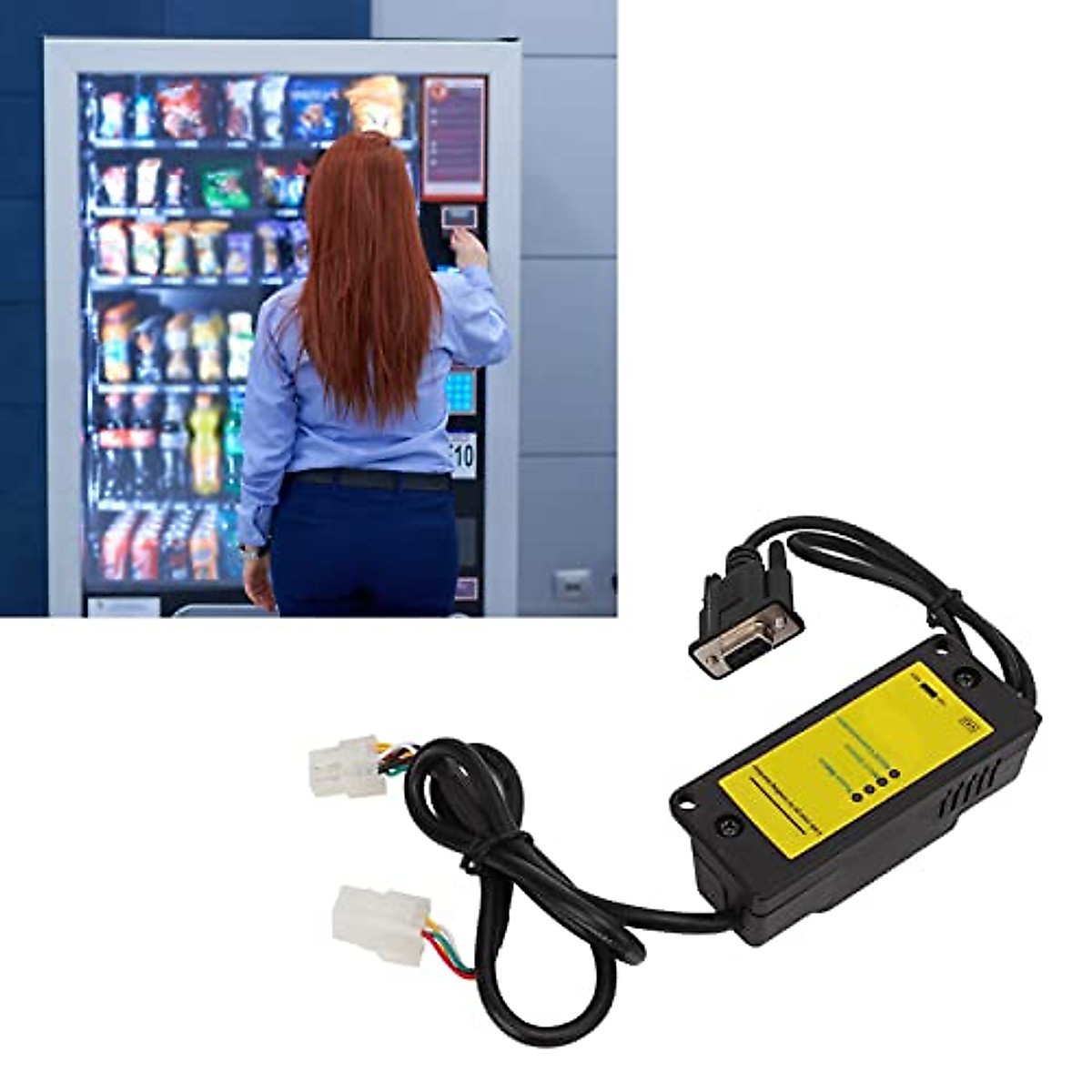 Shanrya PC Interface to MDB Adapter Box, RS232 Adapter Bill Acceptor Computer Serial Port Transfer Box Comes ABS Vending Machine Interface Module Easy to Use for Vending Machine