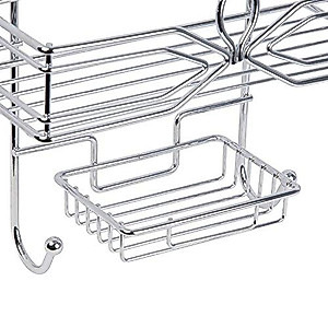 Richards Homewares Aria 3-Tier Shower and Bath Caddy with Soap Dish, 11 x 4.9 x 25.4-Inch, Chrome