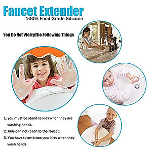 Faucet Extender for Toddlers - Sink Extender for Kids Hand Washing, Bathroom Sink Spout Wash Helper for Children Baby(3 Pack)