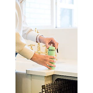 Subo Baby Food Bottle | No Mess Baby Toddler Self Feeder | Squeeze Free Design for Purees, Smoothies, Yogurt, Oatmeal, or Thickened Liquids | Reusable Silicone Washable Cup (Duck Egg Blue)