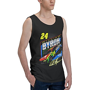 William Byron 24 Men Sleeveless Garment Sport T-Shirt Athletic Undershirt Tank Top Shirt Quick Dry Men's Tee Black