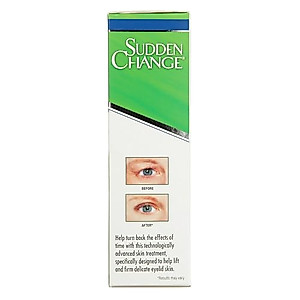 Sudden Change Eyelid Lifter Crème - Dimish Wrinkles & Eyelid Droop - Lift, Firm & Moisturize for Younger Looking Eyes - Formulated with Antioxidants - Makeup Friendly (0.5 oz)