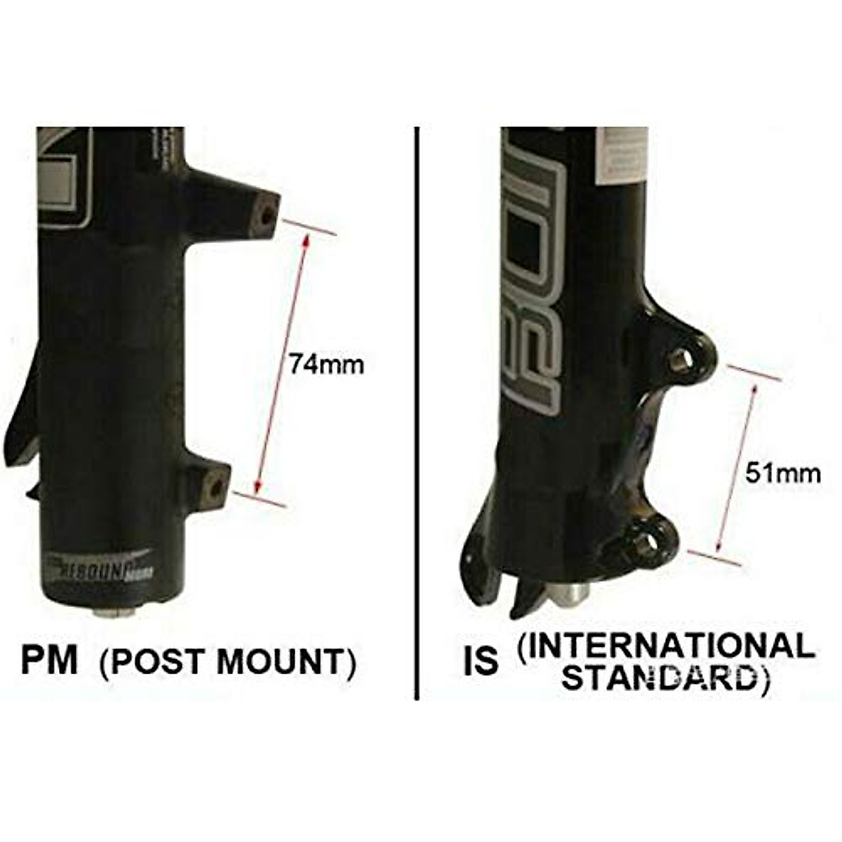 BUCKLOS PM/is Front Rear 180/203mm Disc Brake Caliper Mount Adapter Gear Parts Accessories, CNC Machined Aluminum Alloy Rotor Adapter with Bolts.