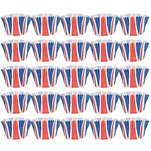 Homoyoyo British Flag 100pcs British Cake Cups Can Dining Table Paper Silicone Round Mold