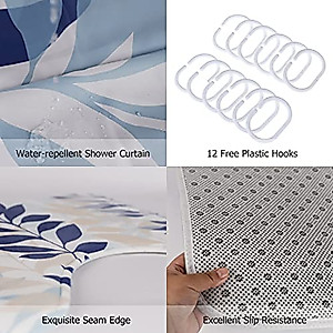 SiMiWOW Rustic Farmhouse Barn Shower Curtain Set with Bath Mat Bath Rugs Bathroom Decor Set of 4 Pieces