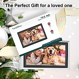 YunQiDeer FRAMEO Digital Picture Frame- 15.6inch Digital Photo Frame with 1920 * 1080 IPS Touch Screen HD Disply,Built-in 32GB Storage,Wall-Mounted,Digital Frame Share Photos and Videos via Free App