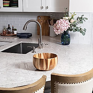 Lipper International 1269 Acacia Sunburst Bowl, Salad-for-Two, 9", Single Bowl