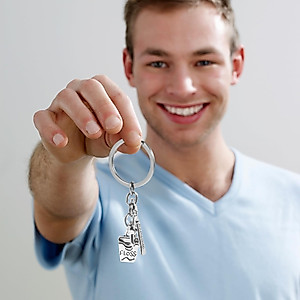 Happyyami Toothbrush Toothpaste Keychain Metal Pendant Key Chain for Birthday Keychain for Kids Children Adults