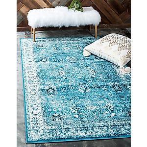 Unique Loom Imperial Collection (2' 0 x 3' 0 Rectangular, Turquoise/ Ivory)