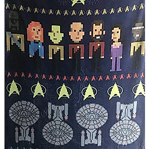Surreal Entertainment Star Trek The Next Generation Fleece Softest Throw Blanket| Measures 60 x 45 Inches