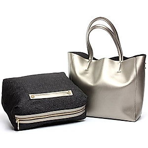 Covelin Women's Handbag Genuine Soft Leather Tote Shoulder Bag Hot Bronze