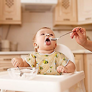 Baby Noah 3 Pcs Short Sleeved Bib - Baby and Toddler Smock Bibs for Boys and Girls - Waterproof Bib with Pocket| 6-36 Months