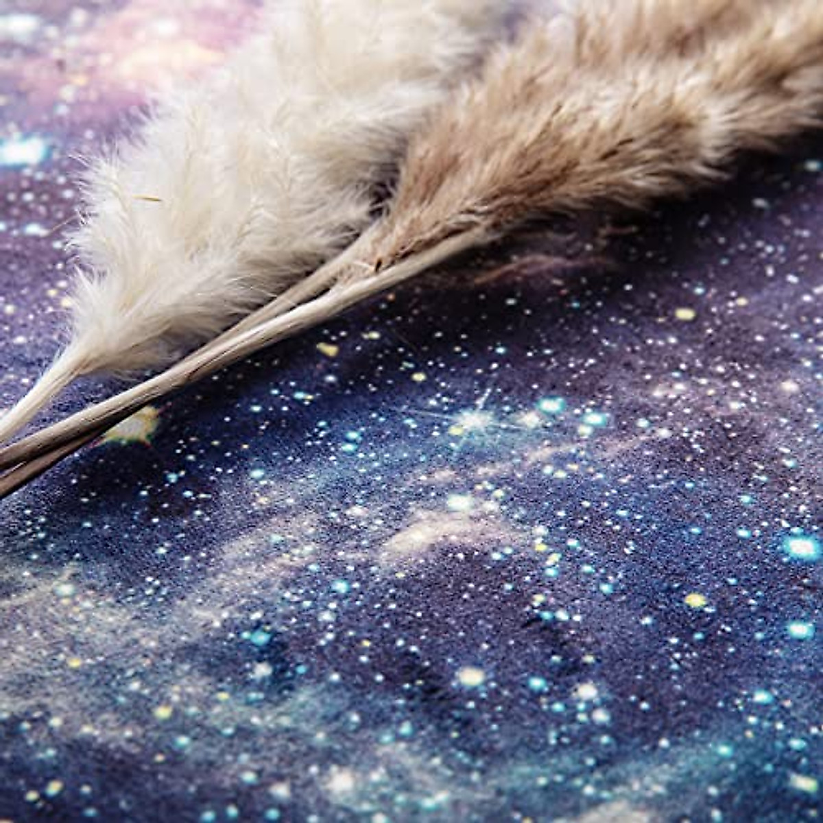 Galaxy Round Rugs, Universe Space Nebula Stars Starry Carpet Large Floor Mat for Living Room, Study, Kids Bedroom (Galaxy, 2.6 ft Diameter)