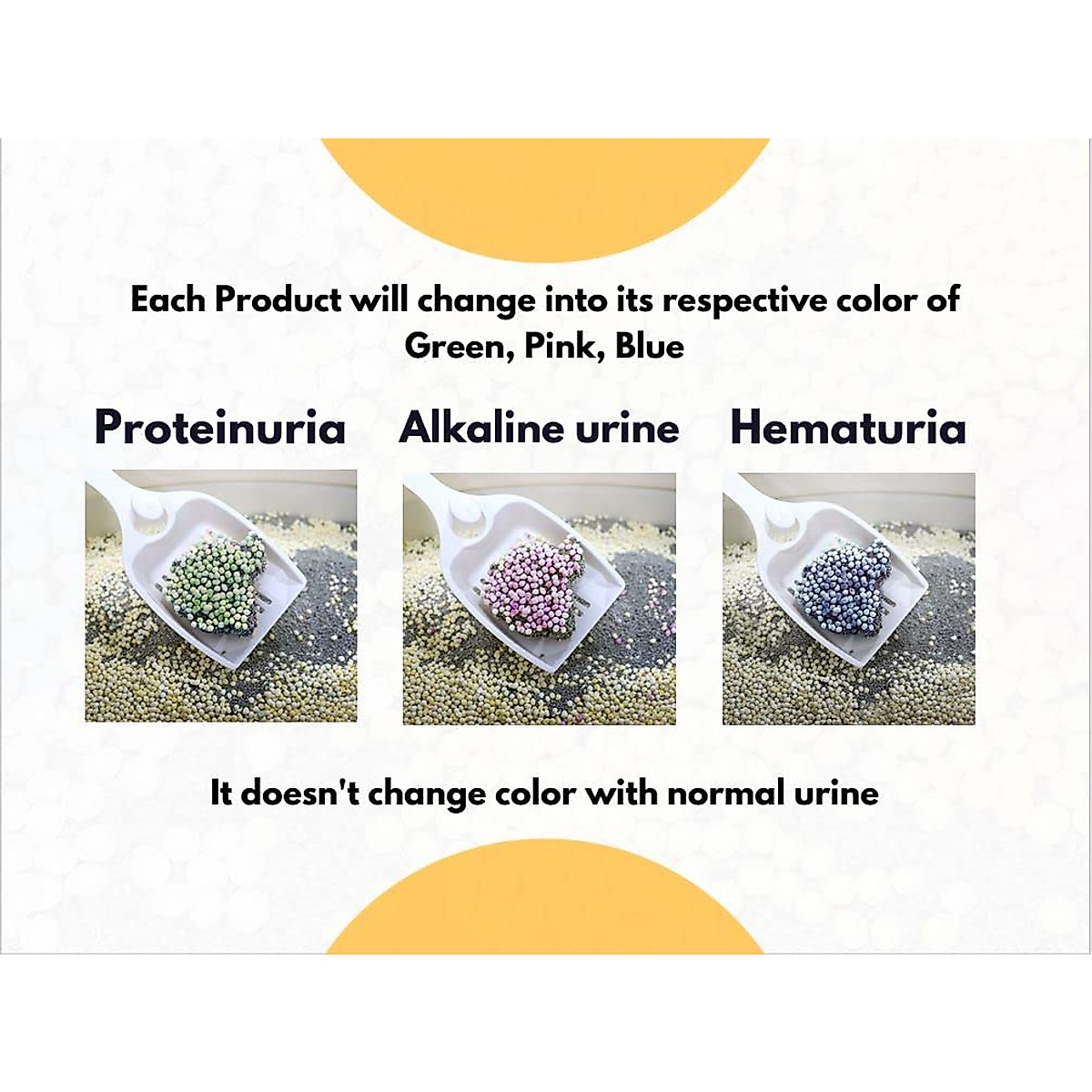 PETJOA Kitty-Medi-Check Cat Urine Health Test Kit, Easy Monitoring at Home,100% Eco-Friendly - Mix 3 Combo Pack (Alkalinuria, Proteinuria, Hematuria)-210g/7.4oz 100% Biodegradable.