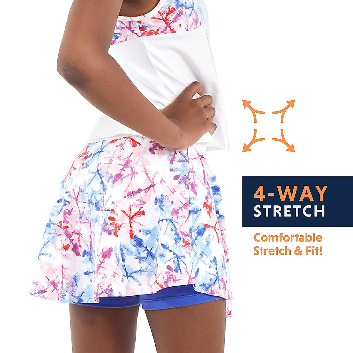 Street Tennis Club Girls Tennnis & Golf Tank and Skirt and Built in Shorts with Tie Dye Pattern -Size S/6