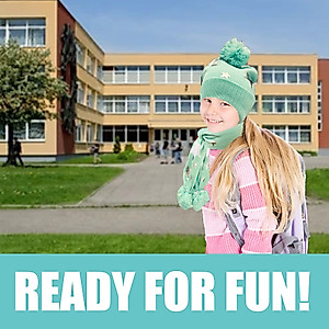 PEAK 2 PEAK Girls 3-Piece Winter Beanie Hat, Scarf and Gloves Cold Weather Set