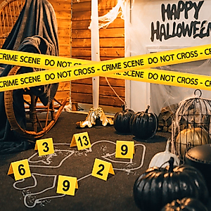Vicenpal 15 Pcs Evidence Markers Crime Scene Markers Tents Crime Scene Decorations Crime Scene Markers Mystery Decorations for Adults Detective Game Murder Theme Clue Game Party Decoration
