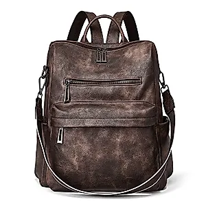 OPAGE Leather Backpack Purse for Women Fashion Designer Ladies Shoulder bags Travel Backpack