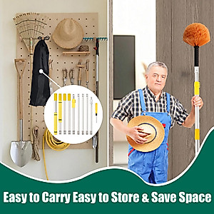 Frebuta Multi-Function Extension Pole, 2Ft to 10Ft Paint Roller Telescopic Extension Pole Heavy Duty Extendable Pole Light Bulb Changer with Long Handle Stainless Steel Tube Sturdy for Cleaning