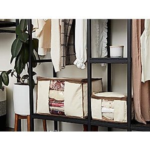 Covermates Keepsakes – Canvas Storage Bag - Premium Canvas - Carrying Handles -Dual Zipper Pulls - Indoor Storage-Natural