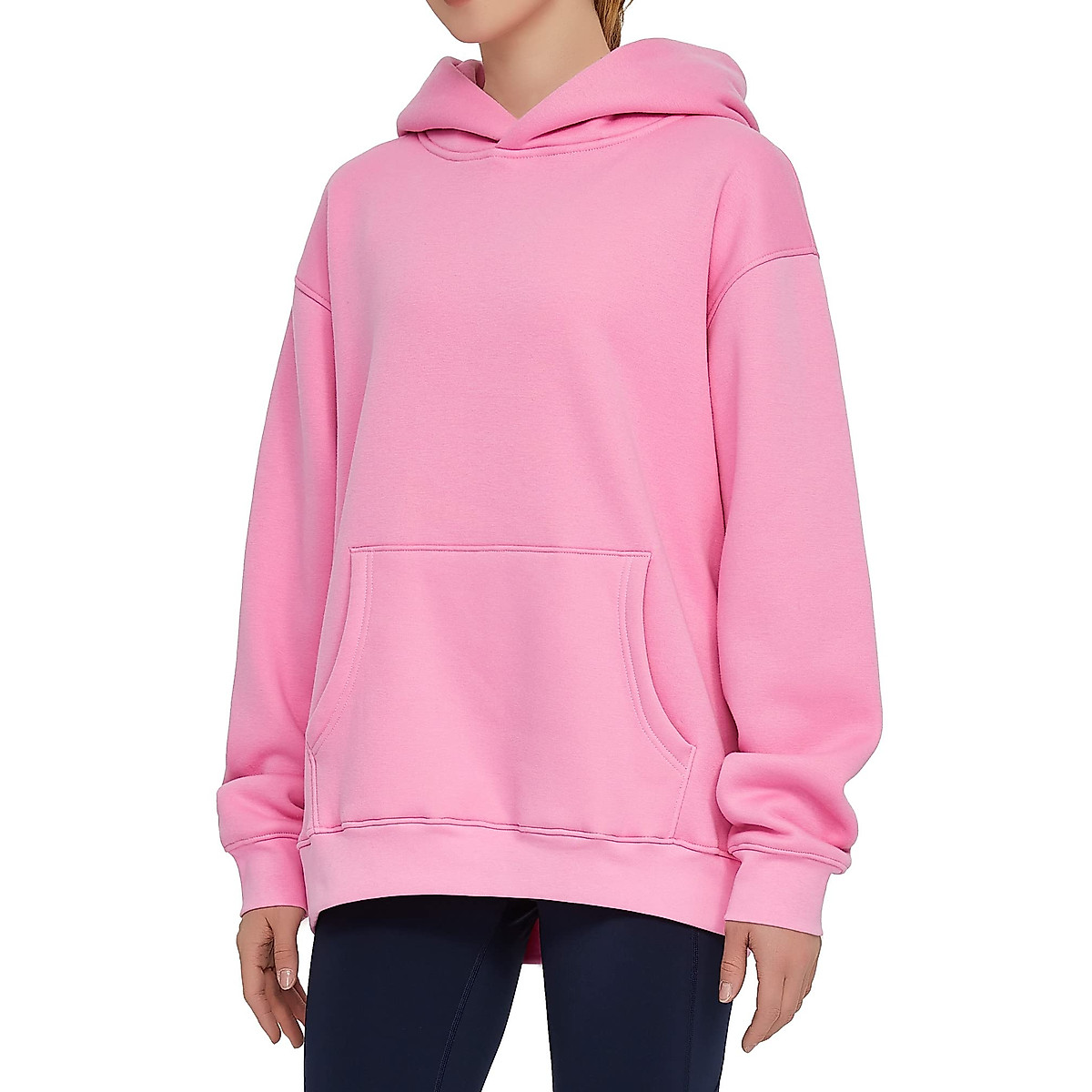 THE GYM PEOPLE Women's Oversized Hoodie Loose fit Soft Fleece Pullover Hooded Sweatshirt With Pockets Pink