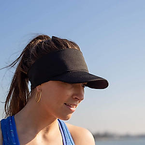 Gone For a Run Runners Lightweight Comfort Performance Visor | Black | One Size Fits Most