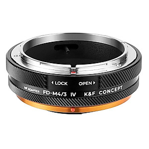 K&F Concept IV PRO FD-M4/3 MFT Lens Mount Adapter, Compatible with Canon FD/FL Series Lens to M4/3 M43 Micro Four Thirds Mount Camera with Matting Varnish Design