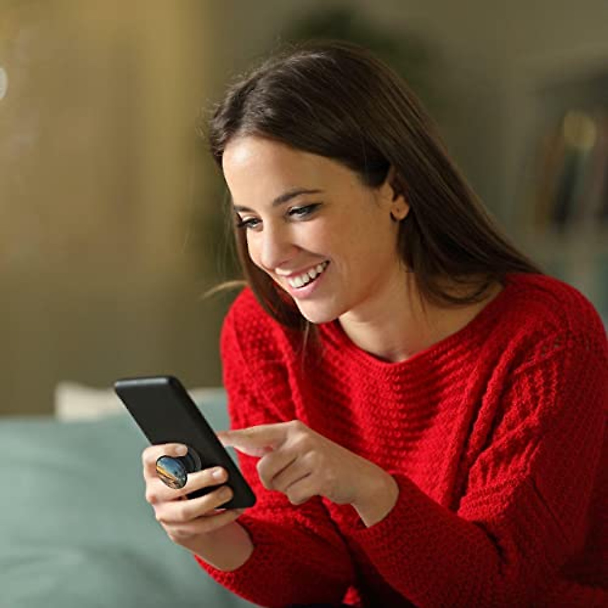 FAB POPS Magnetic Phone Grip with Collapsible AIRPOP Technology and Built in Magnets Made in The USA Tropical Sunset