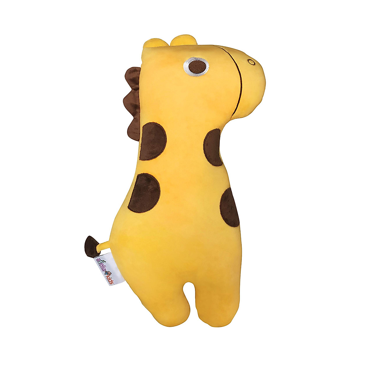 Attelia Kids Car Seat Belt Pillow for Kids, Neck Support Pillow Adjustable Seat Strap Shoulder Pads Road Trip Pillow Seatbelt Buddy (Yellow Giraffe R)