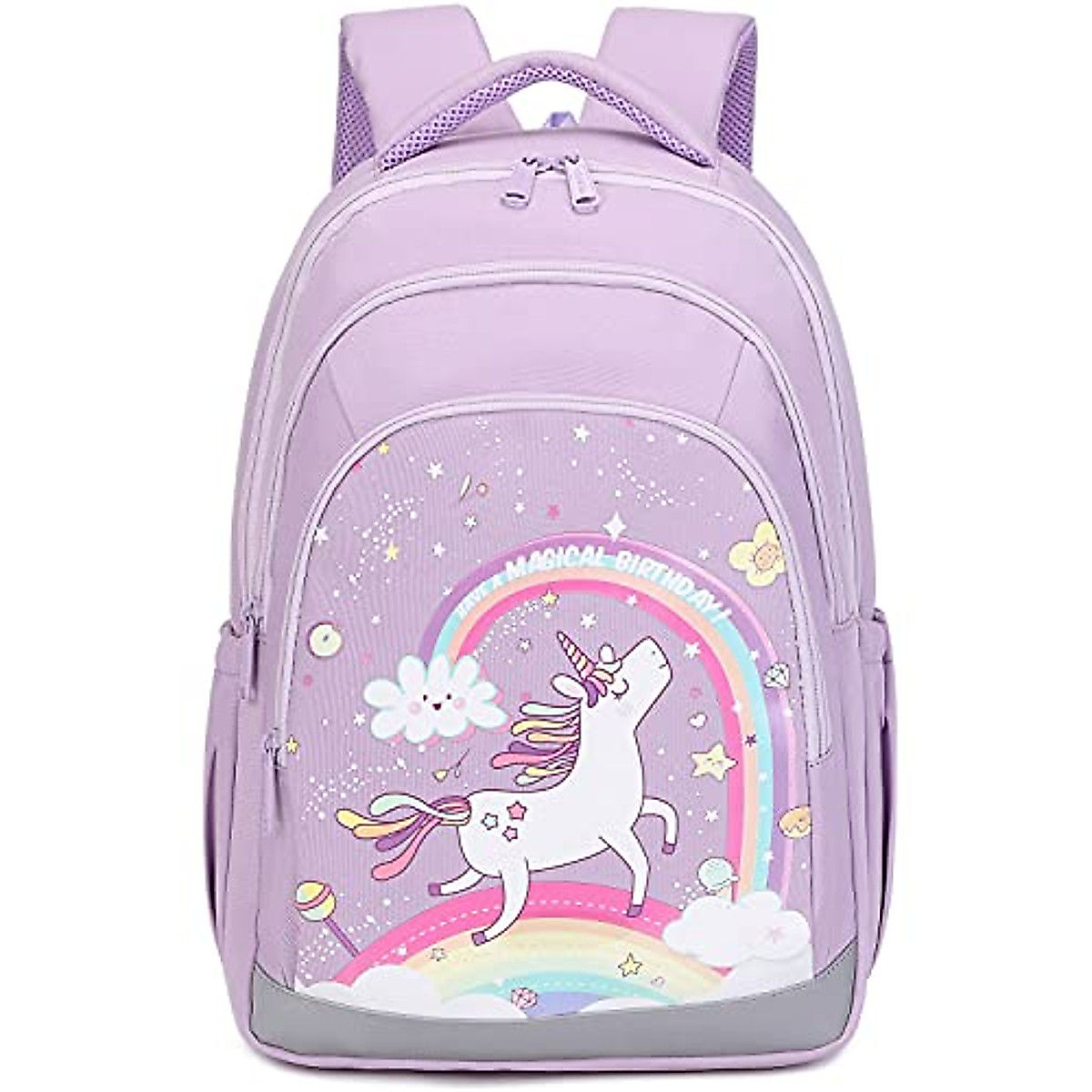 Abshoo Cute Kids Backpack For Girls Kindergarten Elementary Unicorn School Backpacks With Chest Strap (Unicorn Purple)