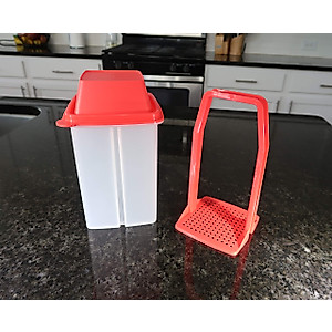 Chilero Pickled Food Container Contenedor Para Jalapenos Jalapeños Curtidos Pic Deli with Strainer (Red)