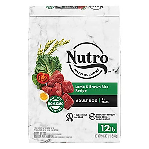 Nutro Natural Choice Adult Dry Dog Food, Lamb & Brown Rice Recipe Dog Kibble, 12 lb. Bag