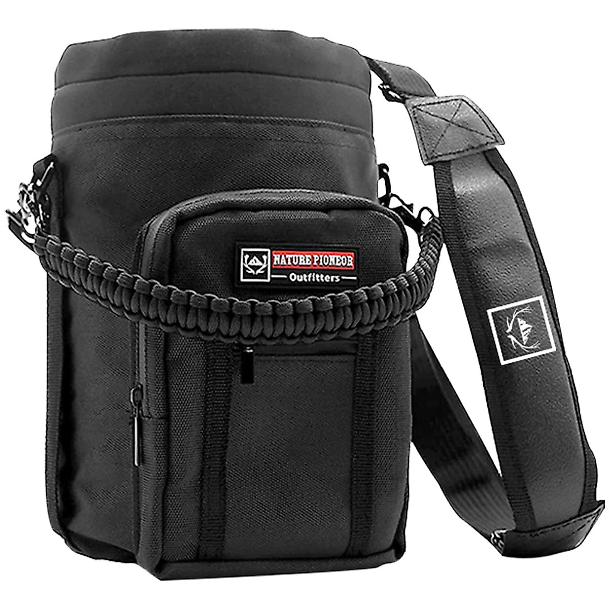 NATURE PIONEOR Insulated Water Bottle Holder with Shoulder Strap for Half Gallon One Gallon 128OZ Sports Water Jugs Bottles, Carrier/Pouch Sleeve for Outdoor Camping, Hiking,Gym