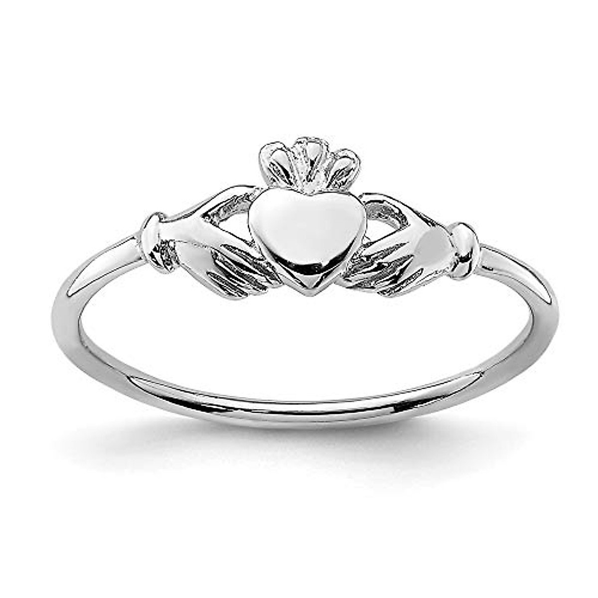 925 Sterling Silver Heart Love Irish Claddagh Celtic Ring Jewelry Size 6