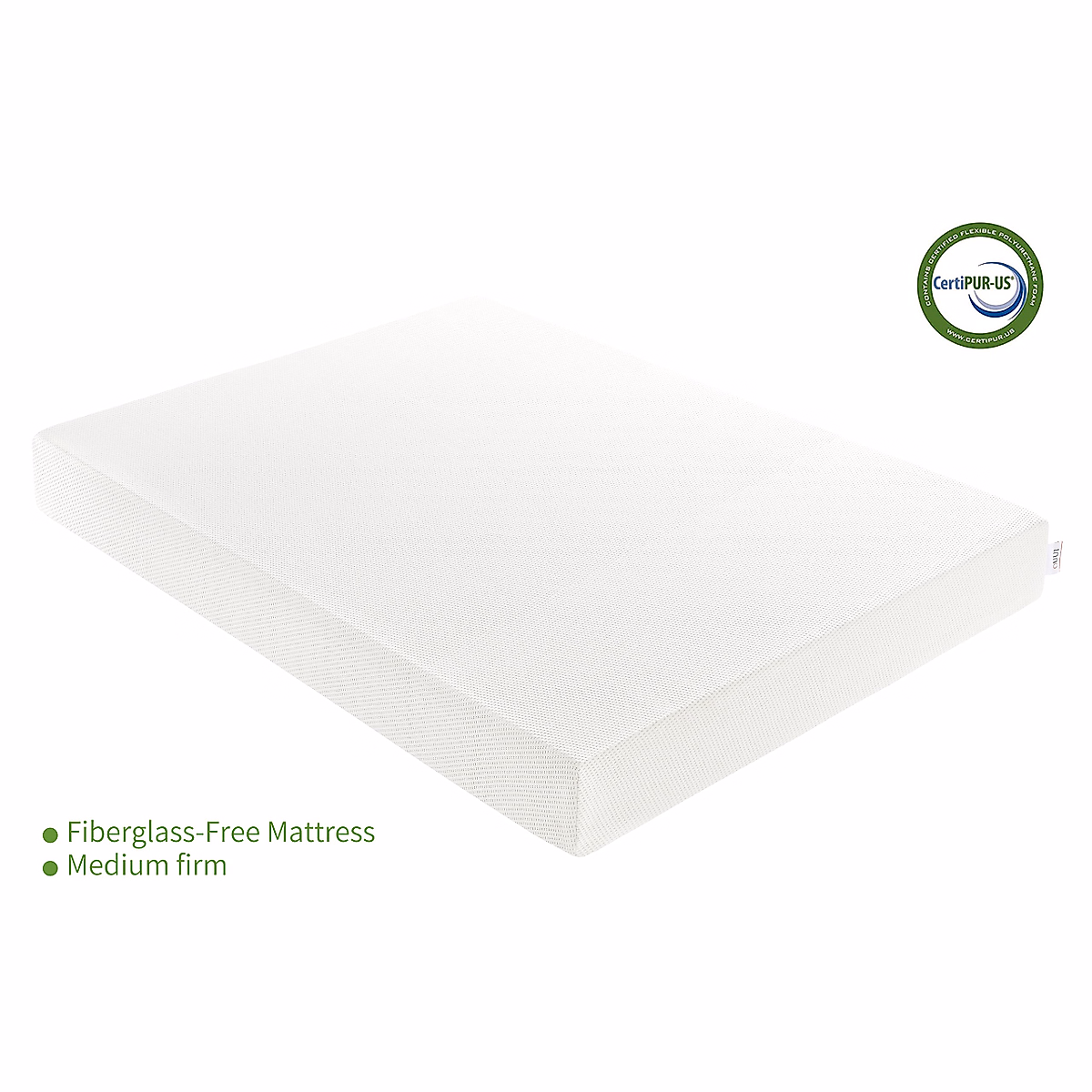OUUI Twin XL Mattress, 6 Inch Green Tea Cooling Gel Memory Foam Mattress in a Box for Kids Medium Firm Twin Bed Mattress for Bunk Bed, Trundle Bed, Pressure Relief, CertiPUR-US Certified
