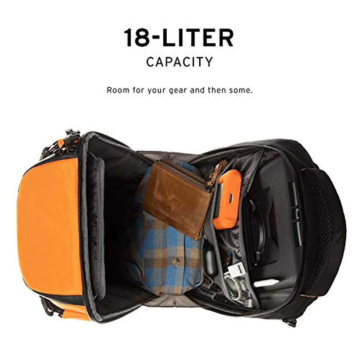 URBAN ARMOR GEAR UAG 18-Liter Backpack Lightweight Tough Weather Resistant Laptop Backpack, fits up to 13-inch, Standard Issue Orange