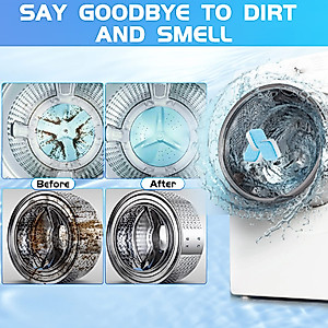 DORPETLY Washing Machine Cleaner, 32 Tablets Washer Machine Cleaner Household Supplies, Deep Cleaning Tablets for Front Loader, Top Load Washer and HE