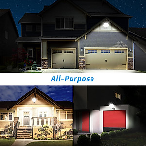 LED Barn Light - 6500K Dusk to Dawn Outdoor Garage Lighting with 150° Adjustable Photocell, Utral Bright Security Flood Lights, IP66 Waterproof Area Street Light for Farmhouse Warehouse Yard (1 Pack)