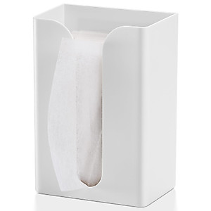 SUBEKYU Magnetic Dryer Sheet Holder for Laundry Room, Dryer Sheet Container,Dryer Sheet Dispenser,Plastic Wall Dryer Sheet Box for Laundry Organization and Storage,Fabric Sheet Holder,White