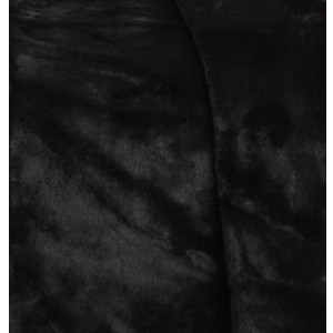 Max Studio Home Faux Fur Throw Plush Lightweight Blanket Black
