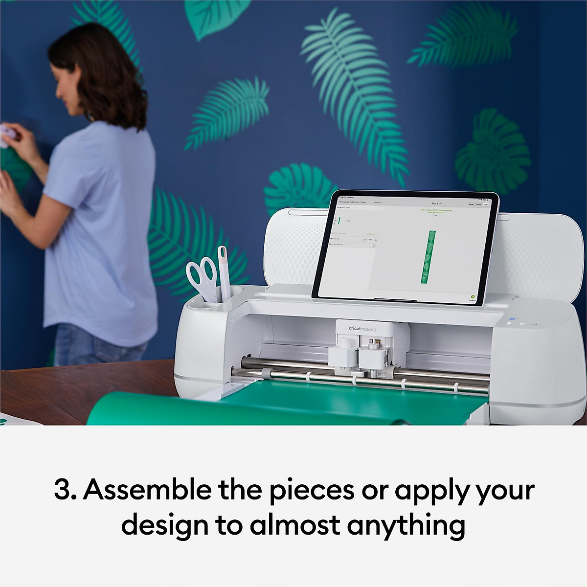 Cricut Maker 3 - Smart Cutting Machine, 2X Faster & 10X Cutting Force, Matless Cutting with Smart Materials, Cuts 300+ Materials, Bluetooth Connectivity, Compatible with iOS, Android, Windows & Mac