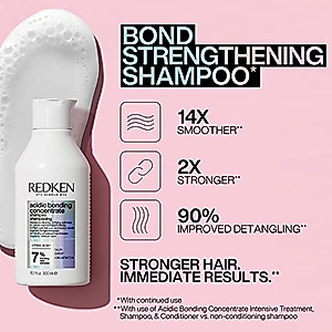 Redken Bonding Shampoo for Damaged Hair Repair | Acidic Bonding Concentrate | For All Hair Types