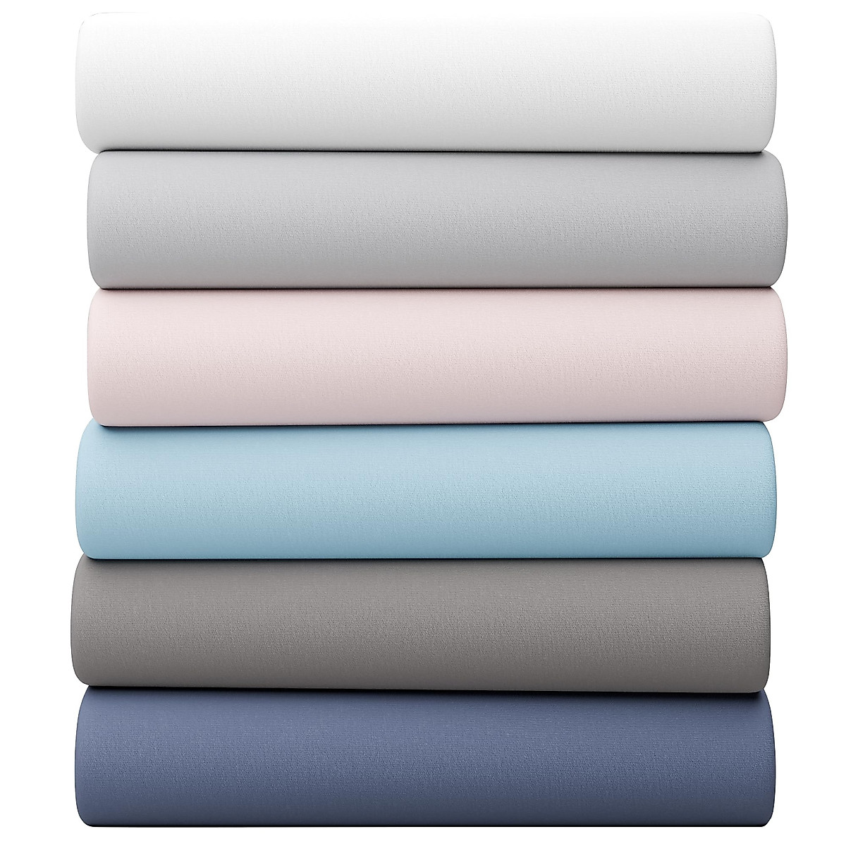 SUPREME ELEGANCE Super Soft Full Sheet Set, Jersey Knit 4Pc Light Gray Sheets, All Season Wrinkle Resistant & Easy Care Sheet Set with Deep Pocket (1 Flat Sheet, 1 Fitted Sheet & 2 Pillowcases)